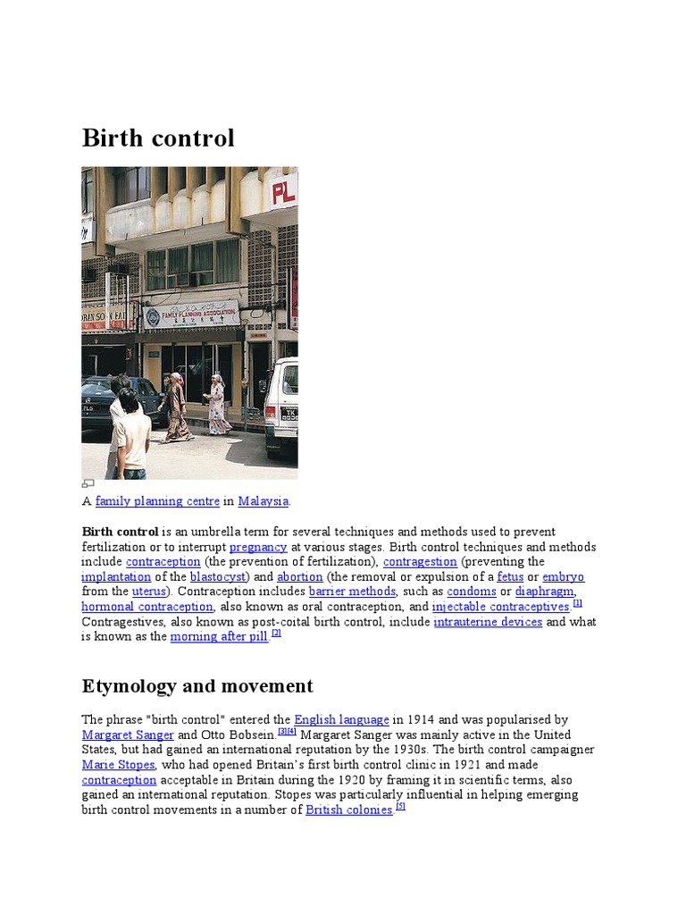 Birth Control | PDF | Business | Birth Control