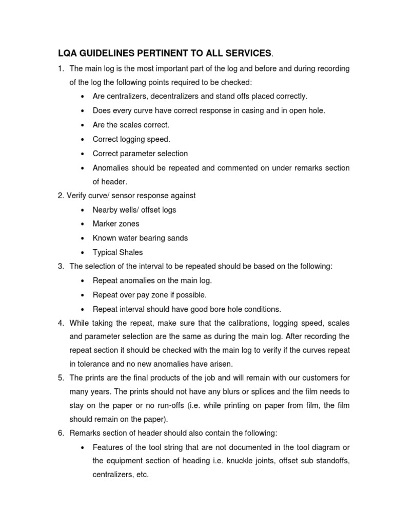 LQA Guidelines 13 | PDF