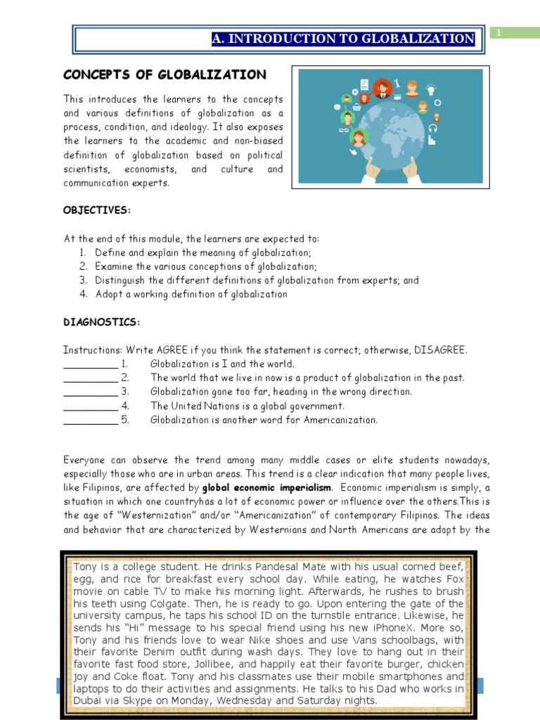 Concepts of Globalization: A. Introduction To Globalization | PDF ...