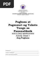 Makrong Kasanayan Sa Pagbasa | PDF