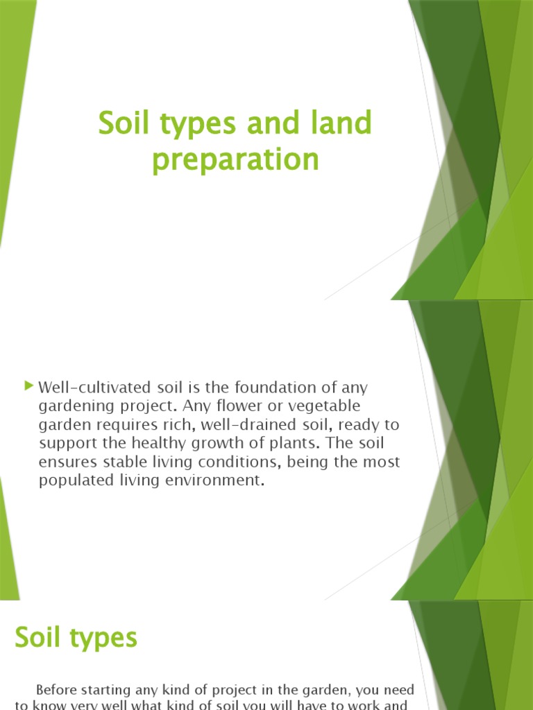 Soil Types and Land Preparation | PDF