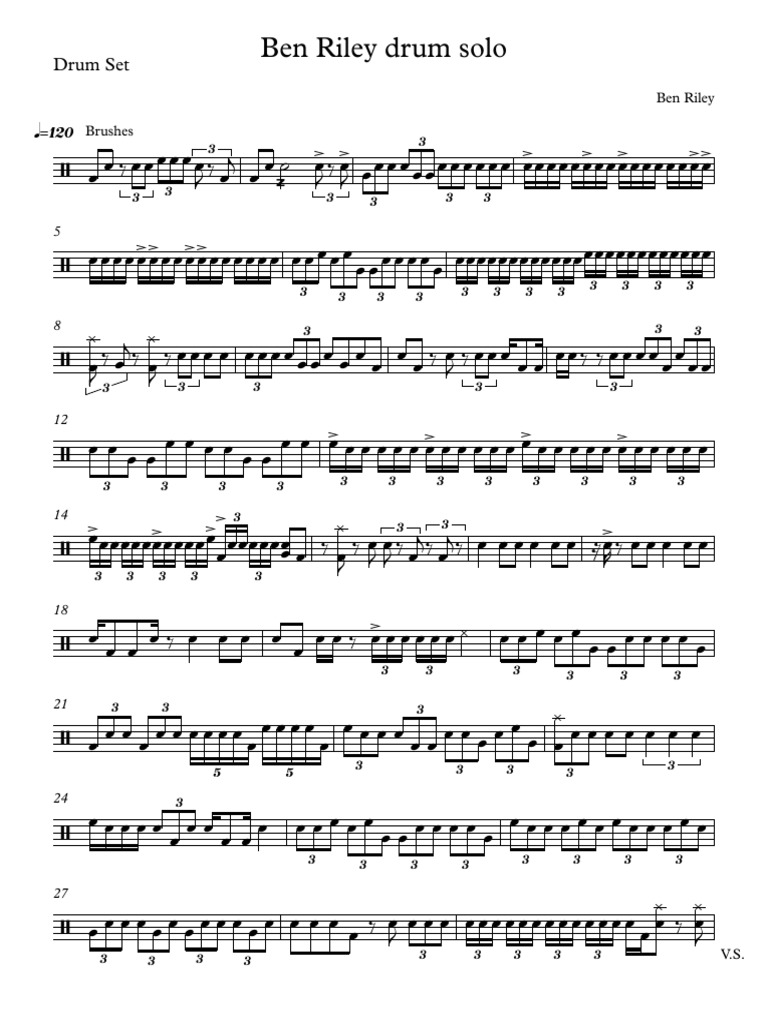 Ben Riley Drum Solo - Drum Set | PDF | Ouverture (échecs) | Échecs