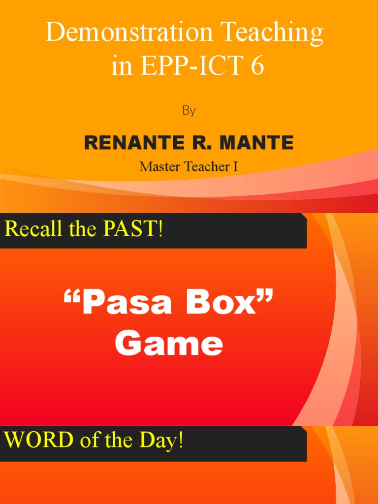 EPP - ICT - Creating A Multimedia Presentation Using The Advanced Features of MS PowerPoint Tool ...