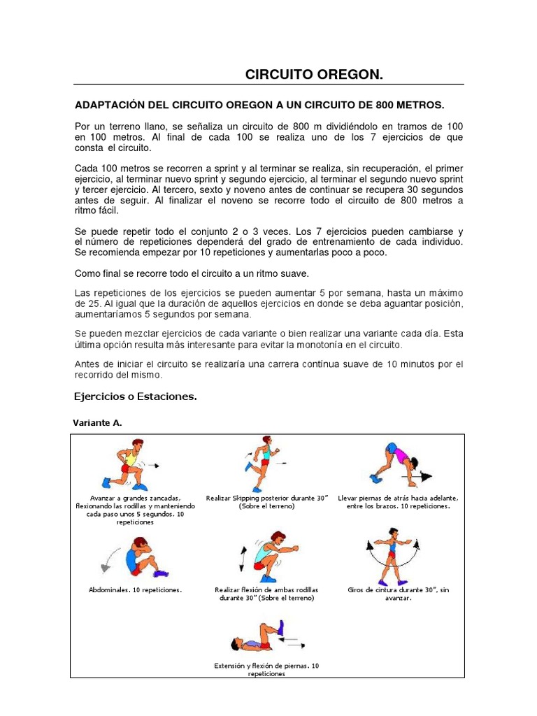 Circuito de Oregon 800 Mts | PDF
