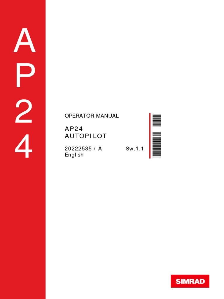 AP24 Autopilot: Operator Manual | PDF | Magnetometer | Navigation