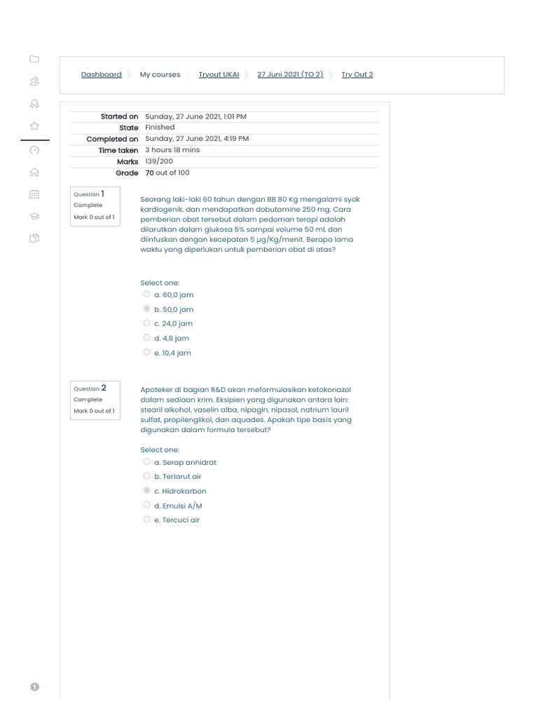 Try Out 2 - Uhamka | PDF