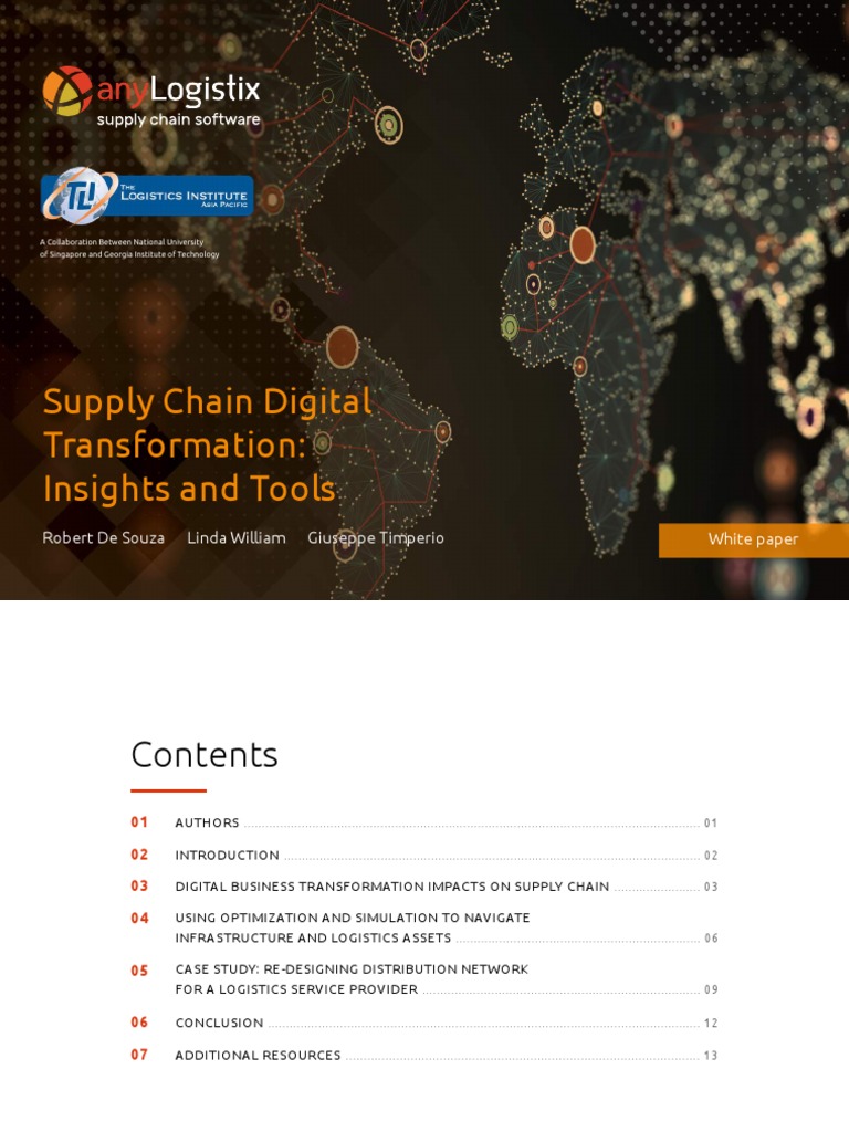 Supply Chain Digital Transformation Insights And Tools Pdf Supply