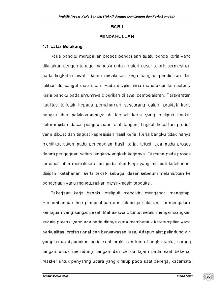 Bab 1-5 Kerja Bangku (Azlan) | PDF