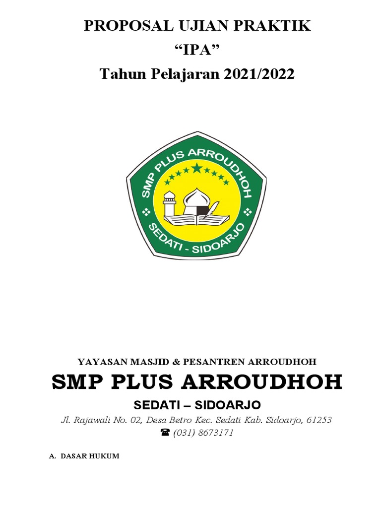 Proposal Ujian Praktik IPA Kelas 9 | PDF