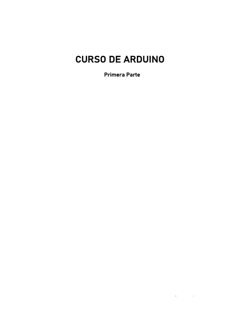 Curso de Arduino 1 | PDF | Arduino | Entorno de desarrollo integrado
