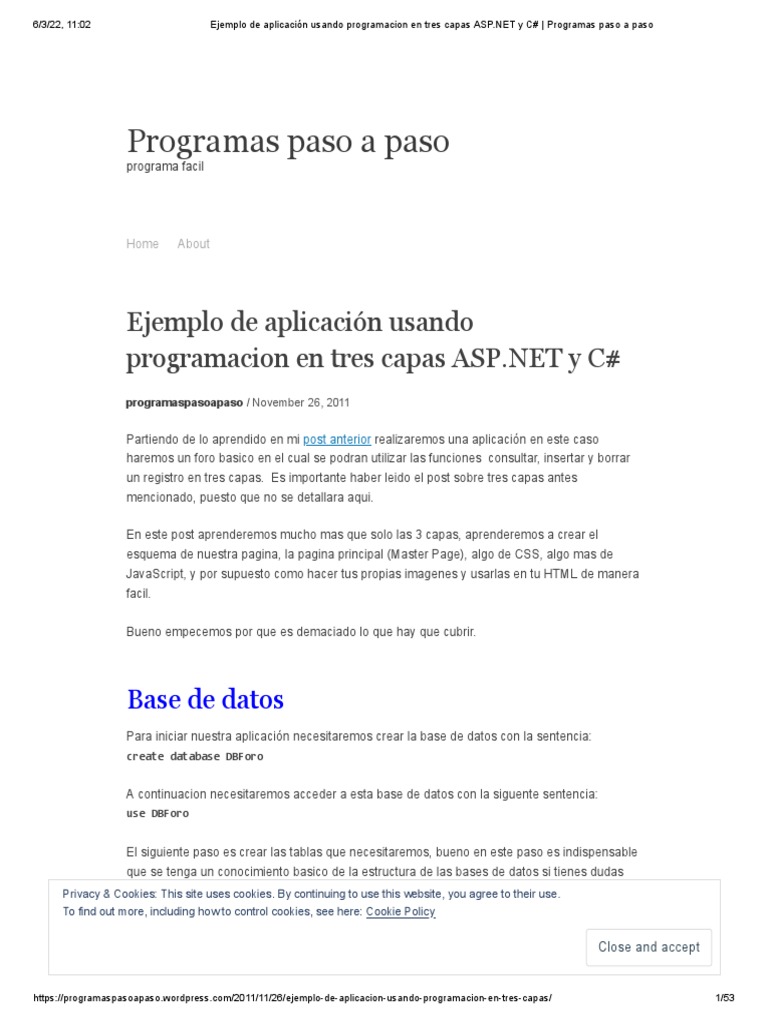 Ejemplo de Aplicación Usando Programacion en Tres Capas ASP - NET y C# - Programas Paso A Paso ...