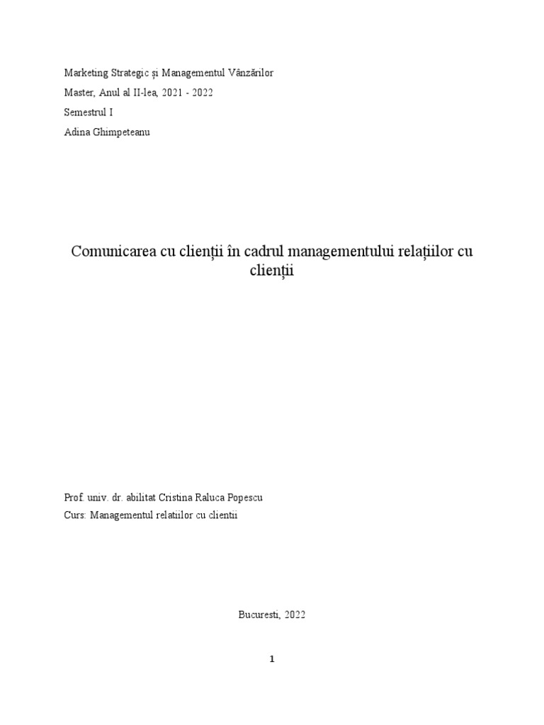 Proiect Final Adina Ghimpeteanu | PDF