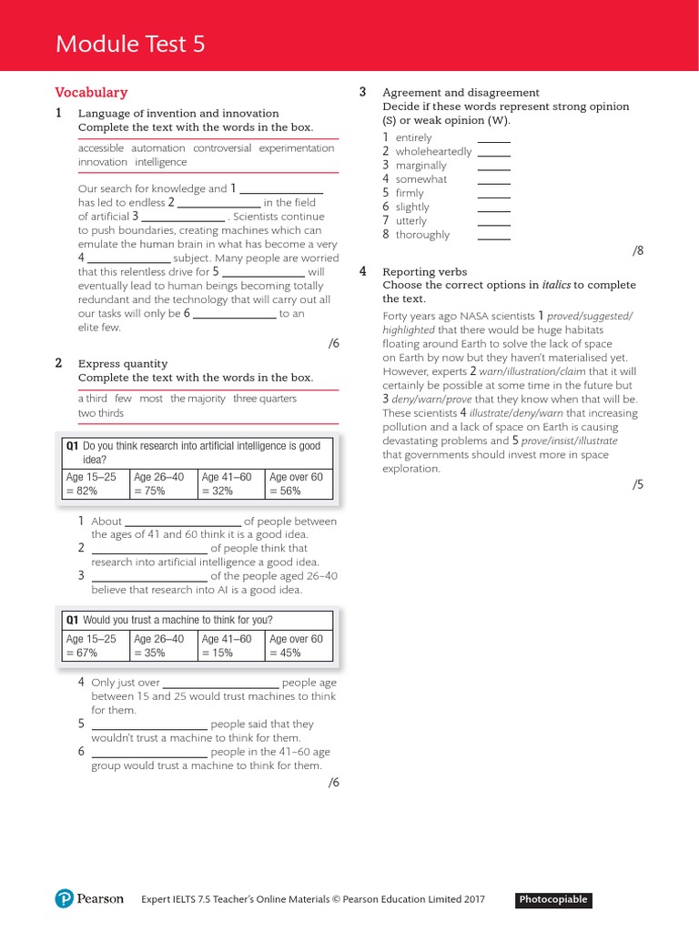 CB 7.5 Module Test 5 | PDF | Artificial Intelligence | Intelligence (AI ...