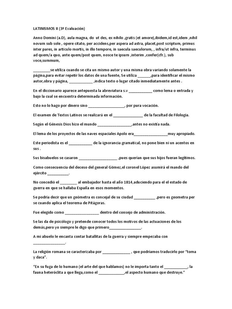 Otros Latinismos | PDF