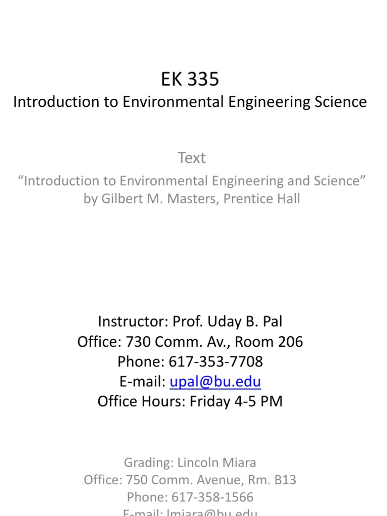 Introduction To Environmental Engineering Science | PDF | Waste | Chemistry