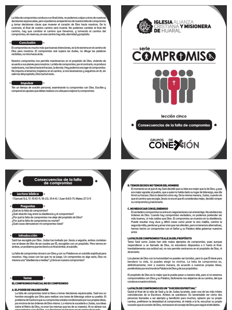 Consecuencias de la falta de compromiso | PDF | Dios | Judas Iscariote