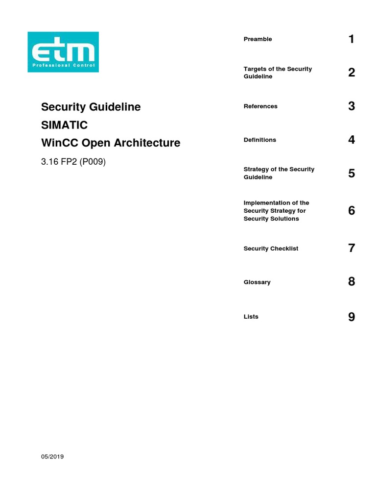 WinCC Open Architecture Security Guideline | PDF | Operating System ...