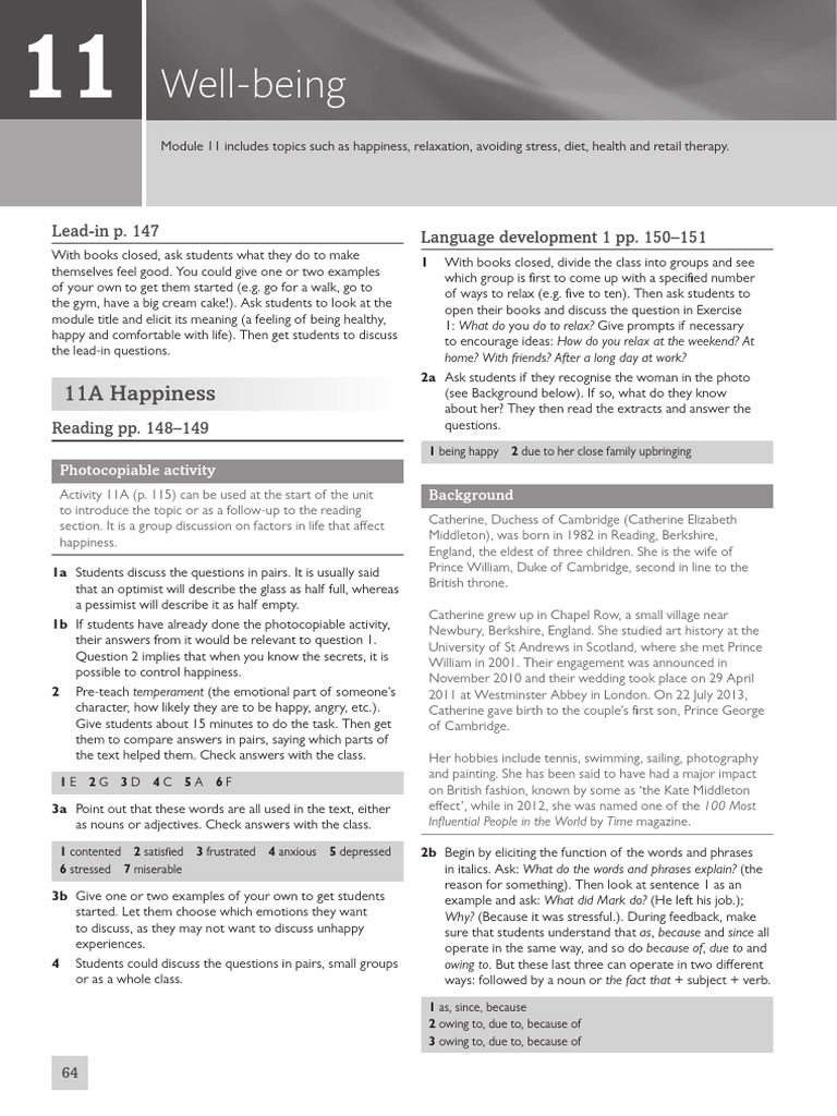 Unit 11 Teacher's Notes | PDF | Question | Phrase