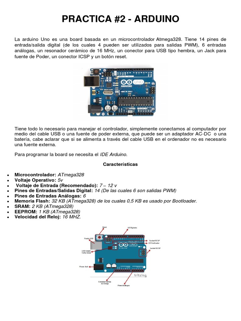 Practica Arduino | PDF | Arduino | Microcontrolador