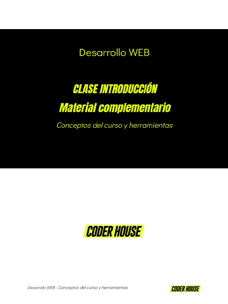 Clase 0 - Introducción Al Desarrollo Web | PDF | Página web | Red mundial