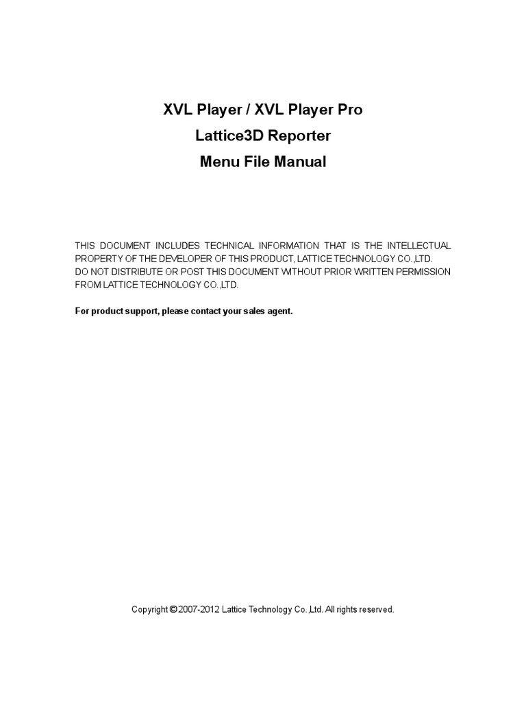 XVL Player / XVL Player Pro Lattice3D Reporter Menu File Manual | PDF ...