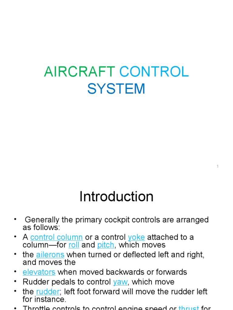 Aircraft Control System | PDF | Aircraft Flight Control System | Flight ...