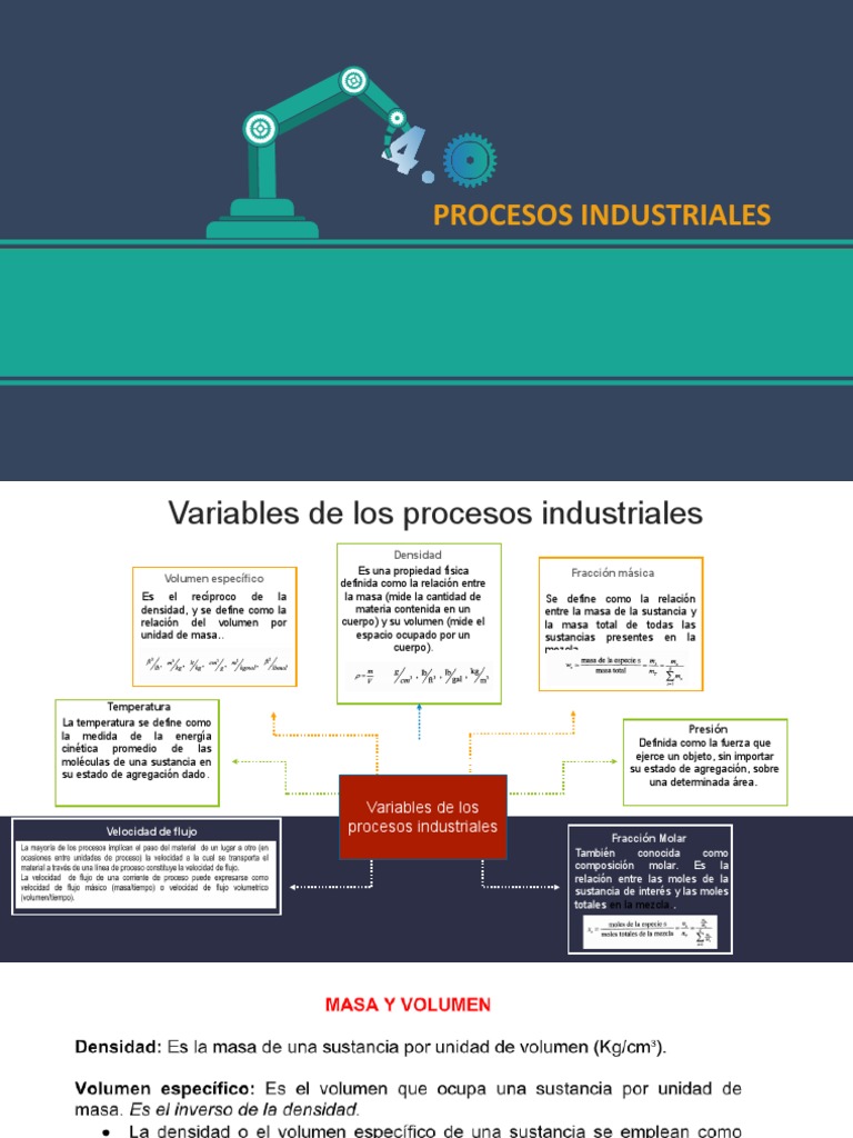 Variables en Los Procesos Industriales | PDF | Mole (Unidad ...