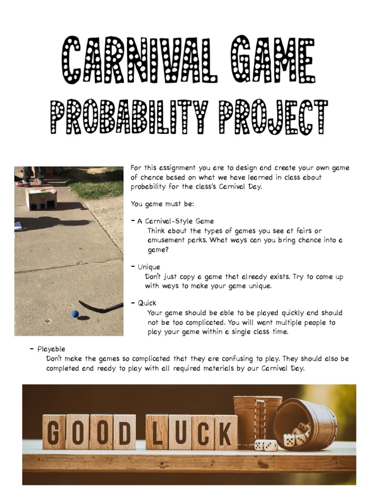 Probability Carnival | PDF | Games & Activities | Home & Garden