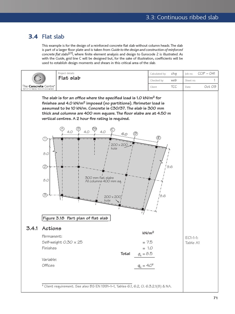 Flat Slab Design Example and Analysis | PDF | Teaching Mathematics | Nature