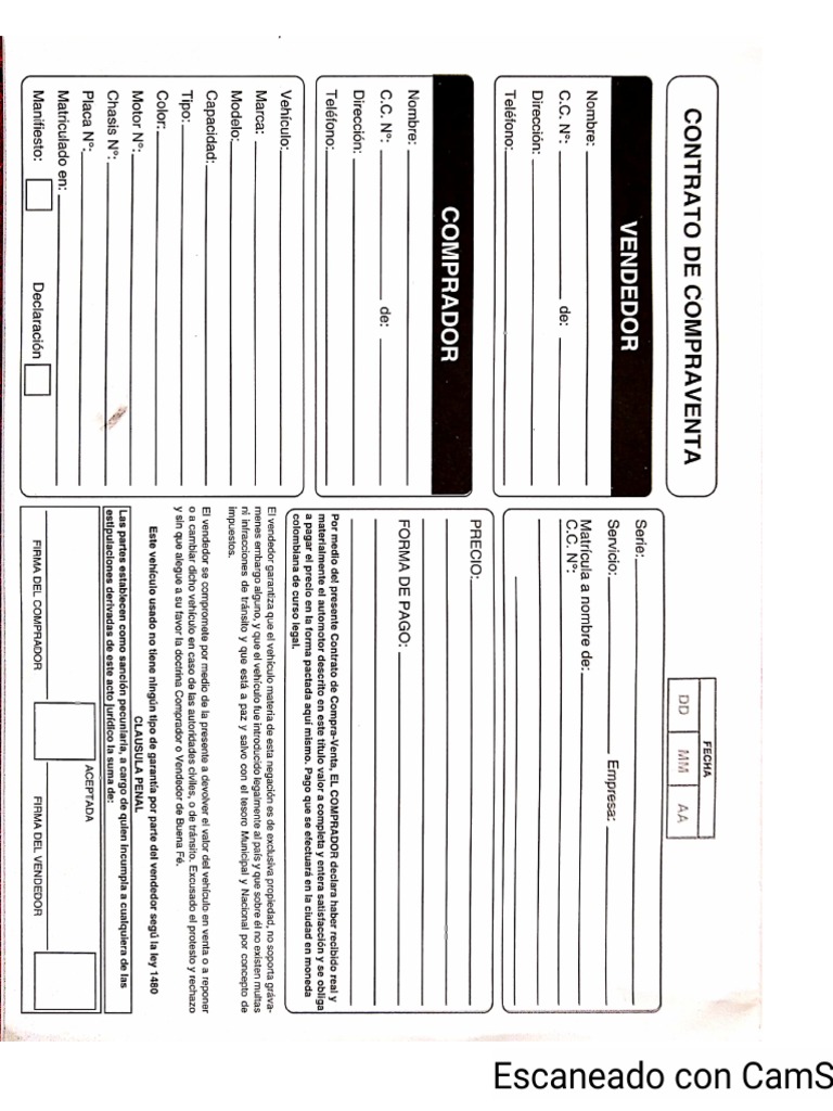 Formato de Compraventa | PDF