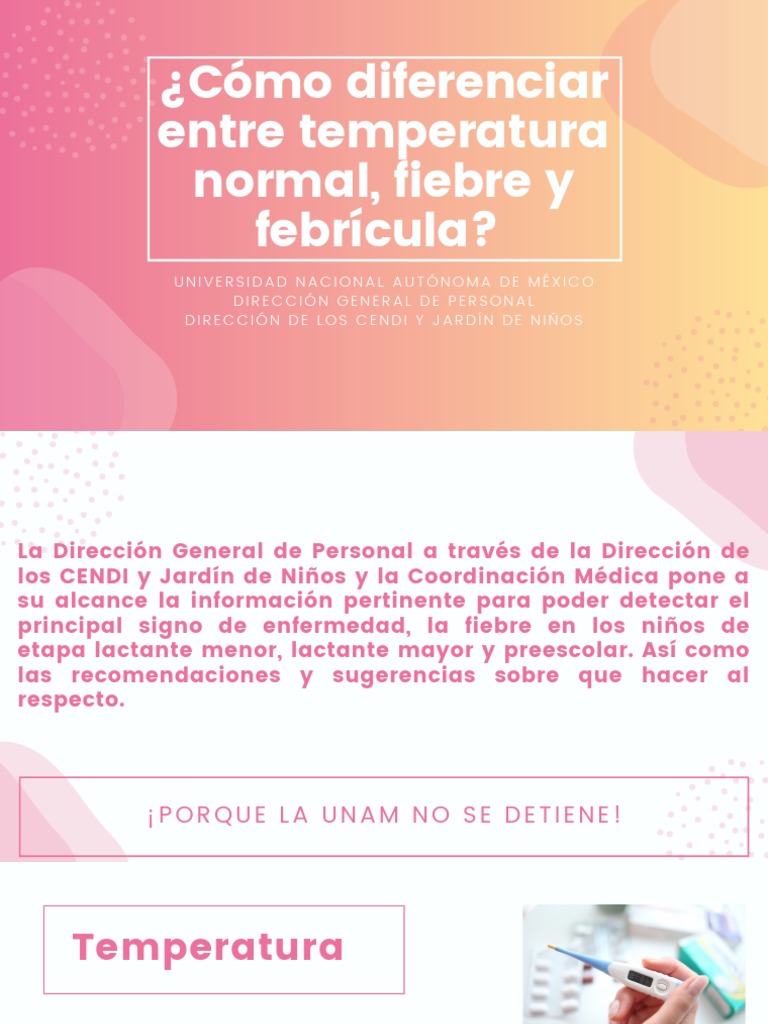Diferencias Entre Temperatura Fiebre Febricula | PDF | Resfriado comun ...