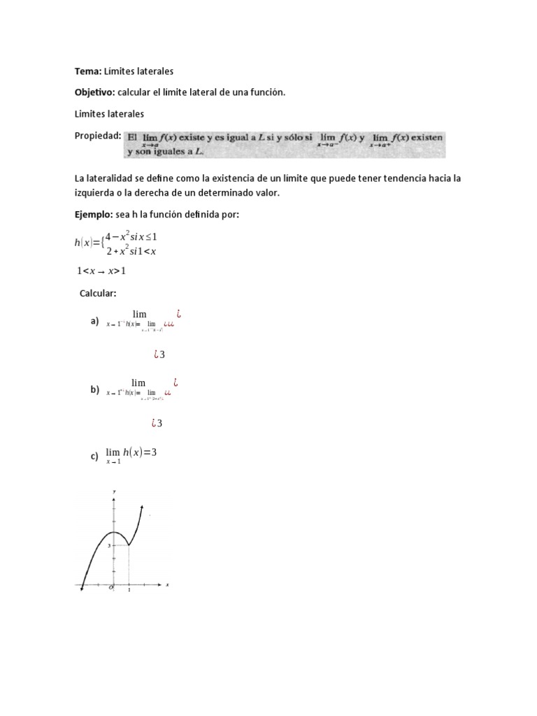 Cálculo de Límites Laterales en Funciones | PDF | Análisis matemático ...
