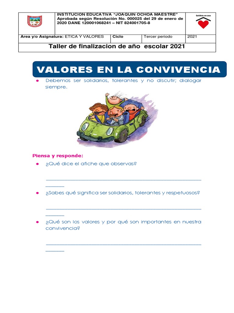 Valores y Normas en la Convivencia Escolar | PDF | Maestros | Aprendizaje