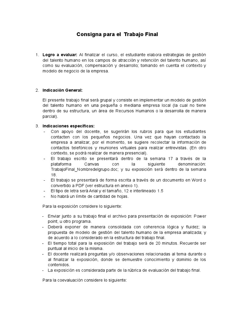 GC - AN41 - Consigna TF - 21C1M | PDF | Gestión del talento | Rúbrica ... GC - AN41 - Consigna TF - 21C1M | PDF | Gestión del talento | Rúbrica ...