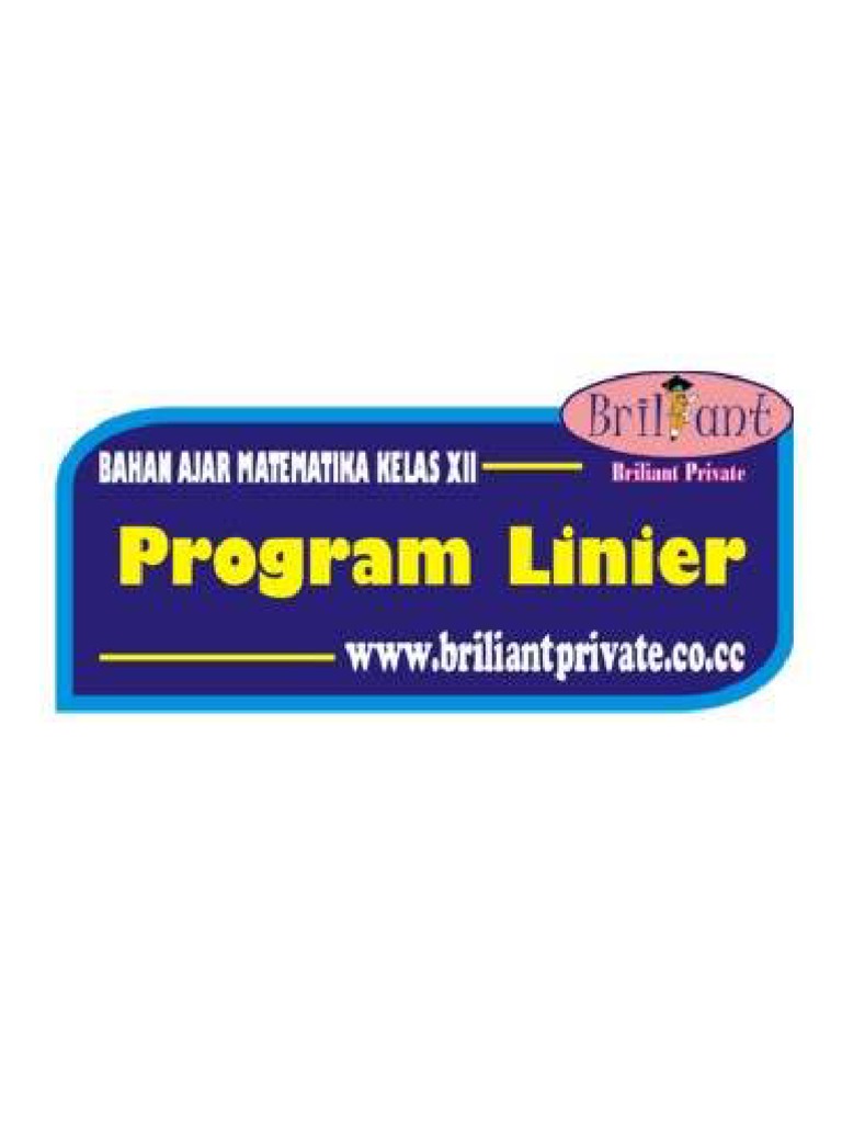 Bahan Ajar Program Linear | PDF