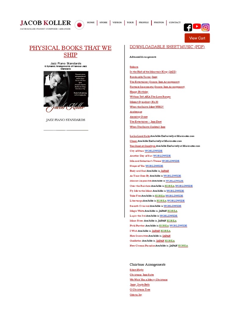 SheetMusic-English - Jacob Koller Official Website | PDF