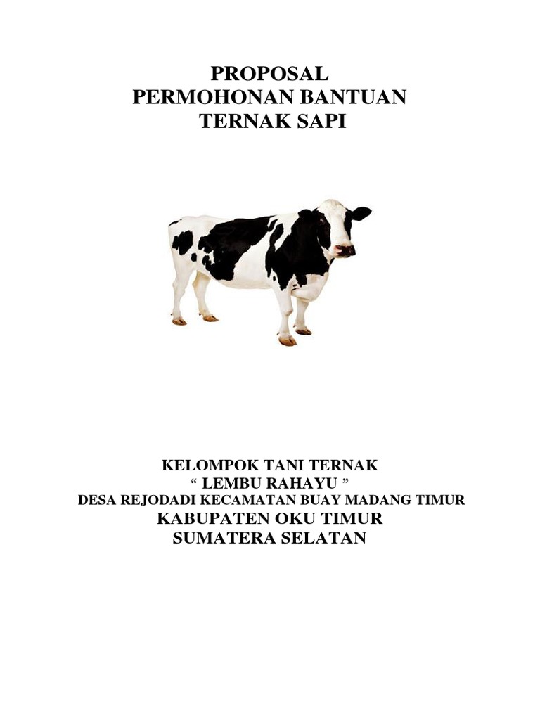 Proposal Sapi | PDF | Ilmu Sosial