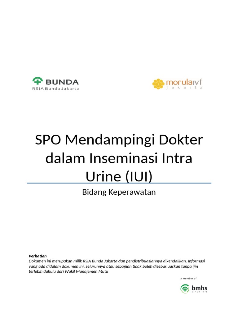 SOP Inseminasi Intrauterine | PDF | Sains & Matematika