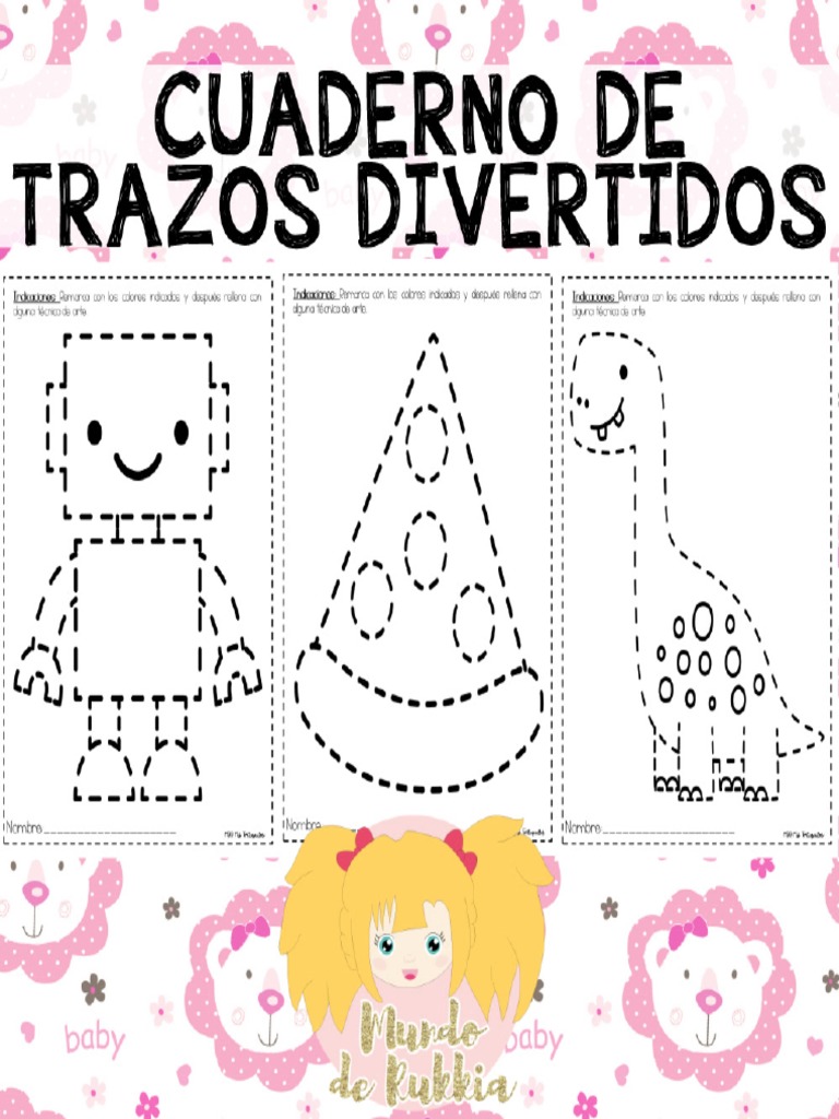 Cuaderno para Practicar Trazos Divertidos Recopilado Por Mundo de ...