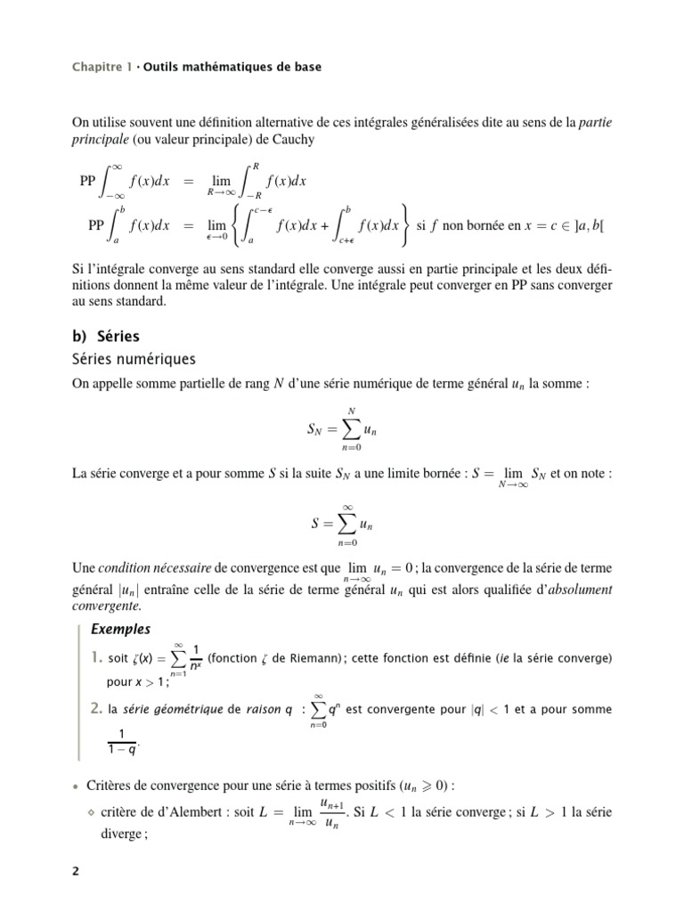 Maths de Base Partie 1 | PDF | Série (mathématiques) | Limite ...