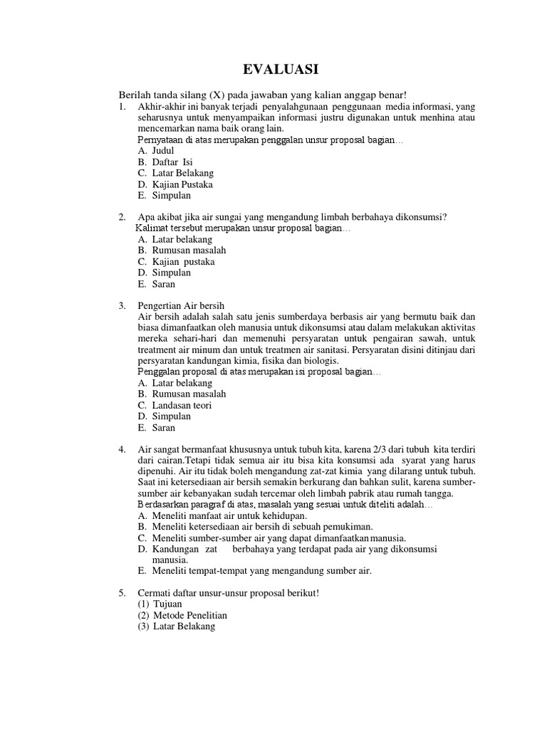 EVALUASI | PDF | Sains & Matematika