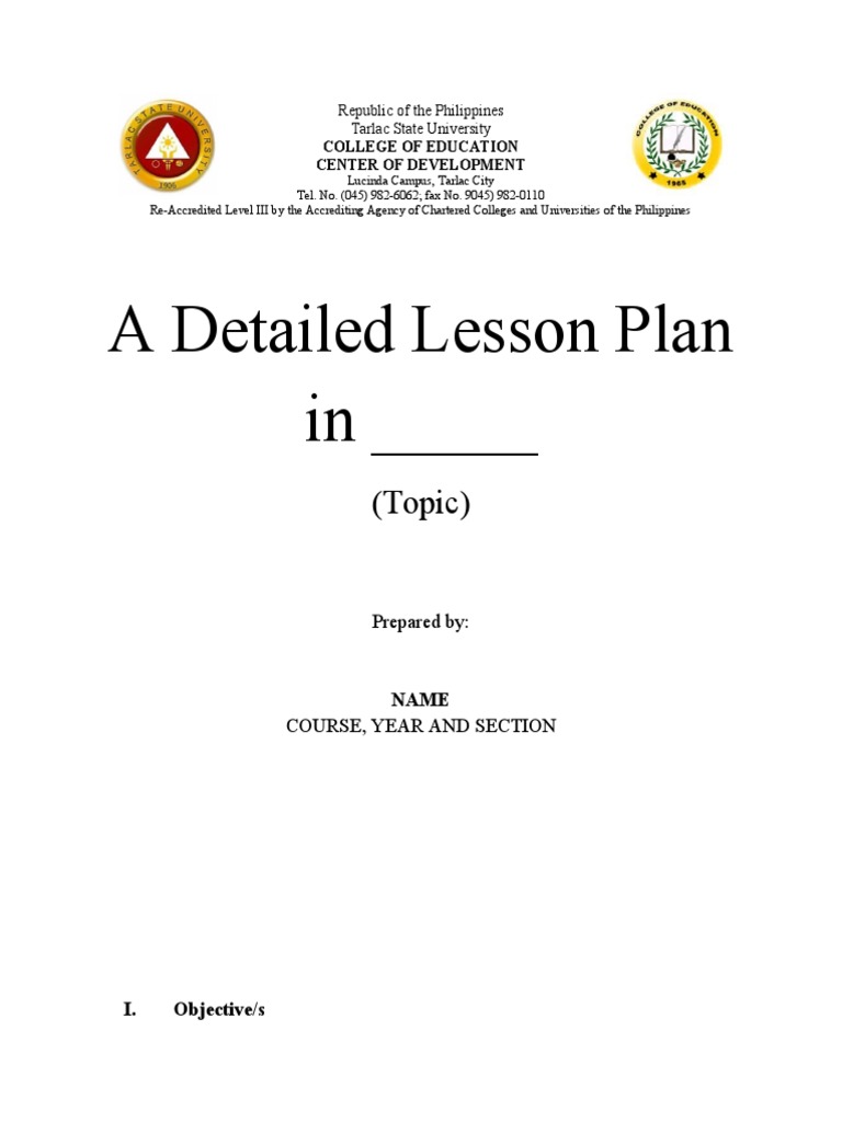 A Detailed Lesson Plan in - : (Topic) | PDF