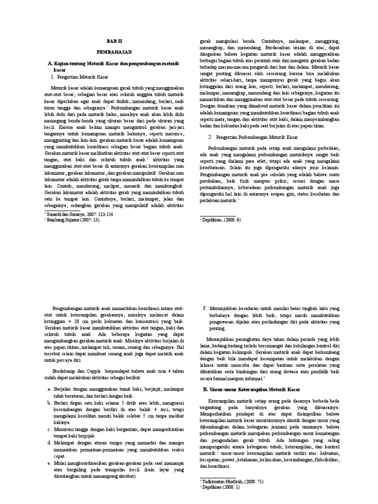 Motorik Kasar Aud Sem 4 (2) Rekap | PDF