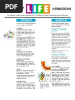 Life Board Game Rules - The Game of Life | PDF | Insurance | Stocks