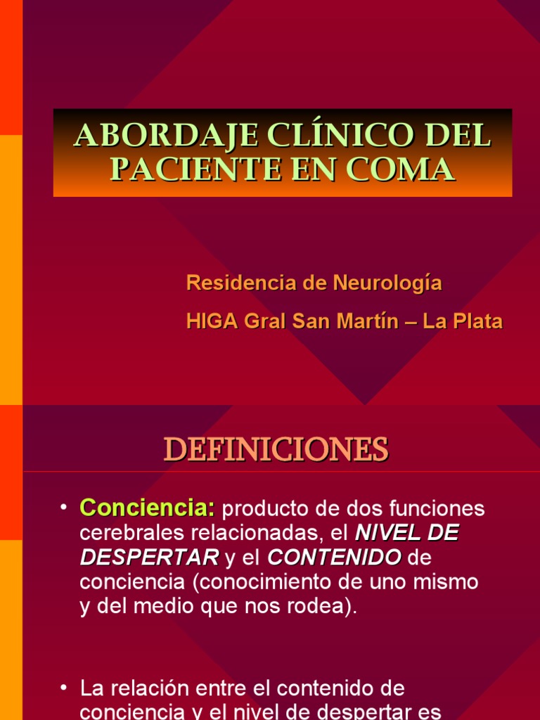 Abordaje clínico del paciente en coma | PDF | Coma | Cerebro