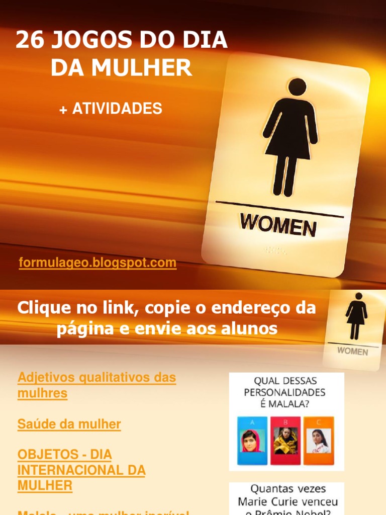 26 Jogos Do Dia Da Mulher | PDF