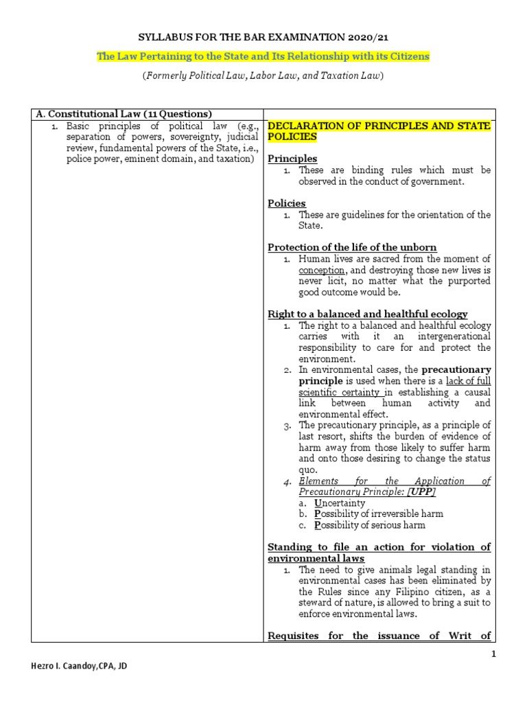 New Syllabus - State and Relationship With Citizens | PDF | Due Process ...