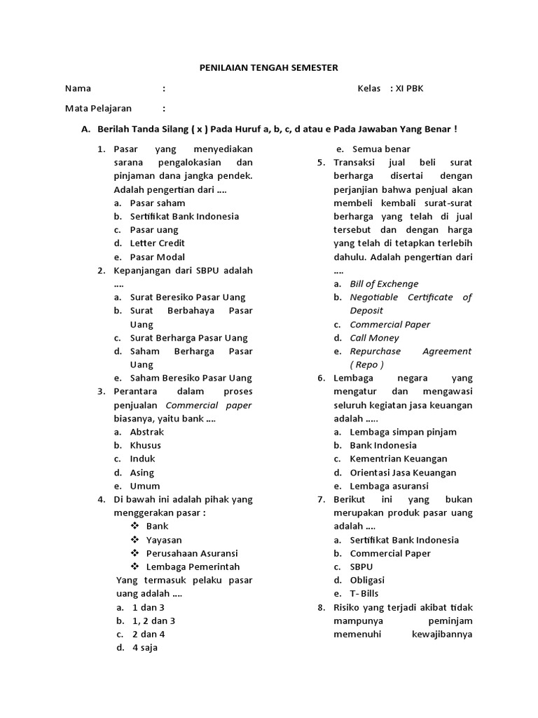 Layanan Lembaga Perbankan Dan Keuangan Mikro (Xi PBK) | PDF