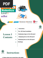 MBlock Using The Sensors Programs | PDF | Infrared | Robot