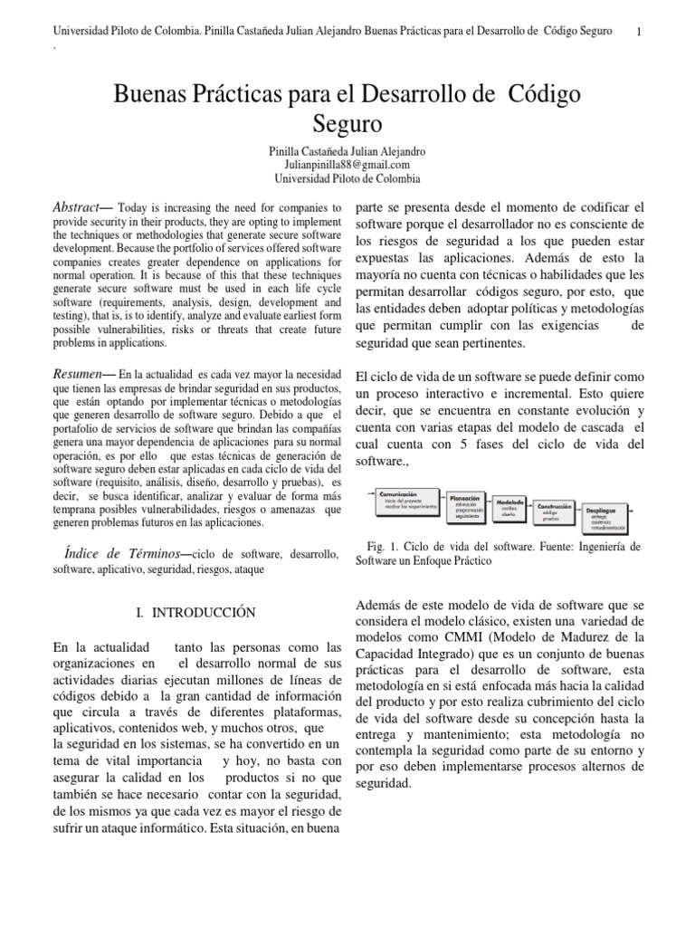 Buenas Practicas para El Desarrollo de Codigo - Seguro | PDF | Java (lenguaje de programación ...